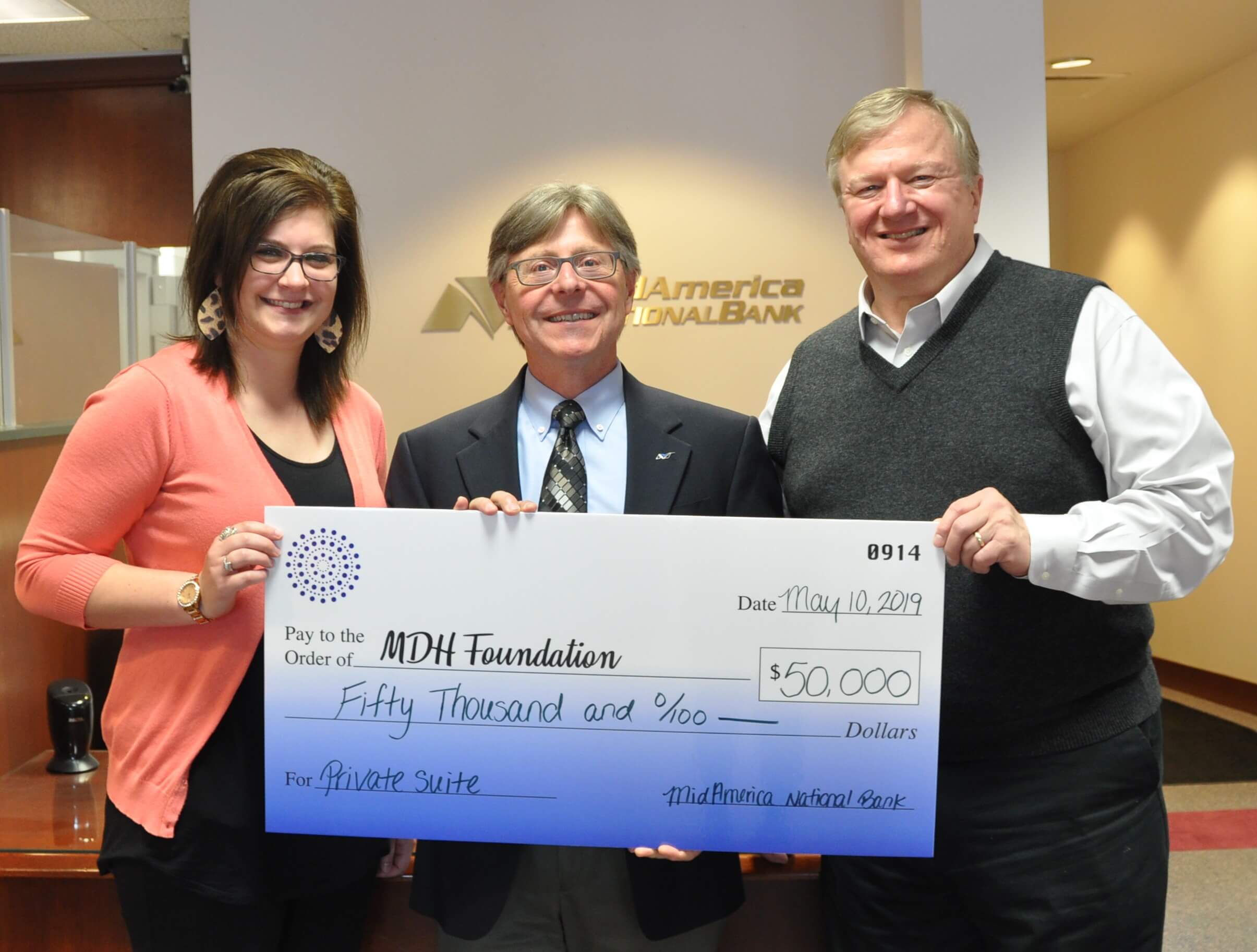 MidAmerica National Bank Reserves $50,000 Naming Opportunity at MDH